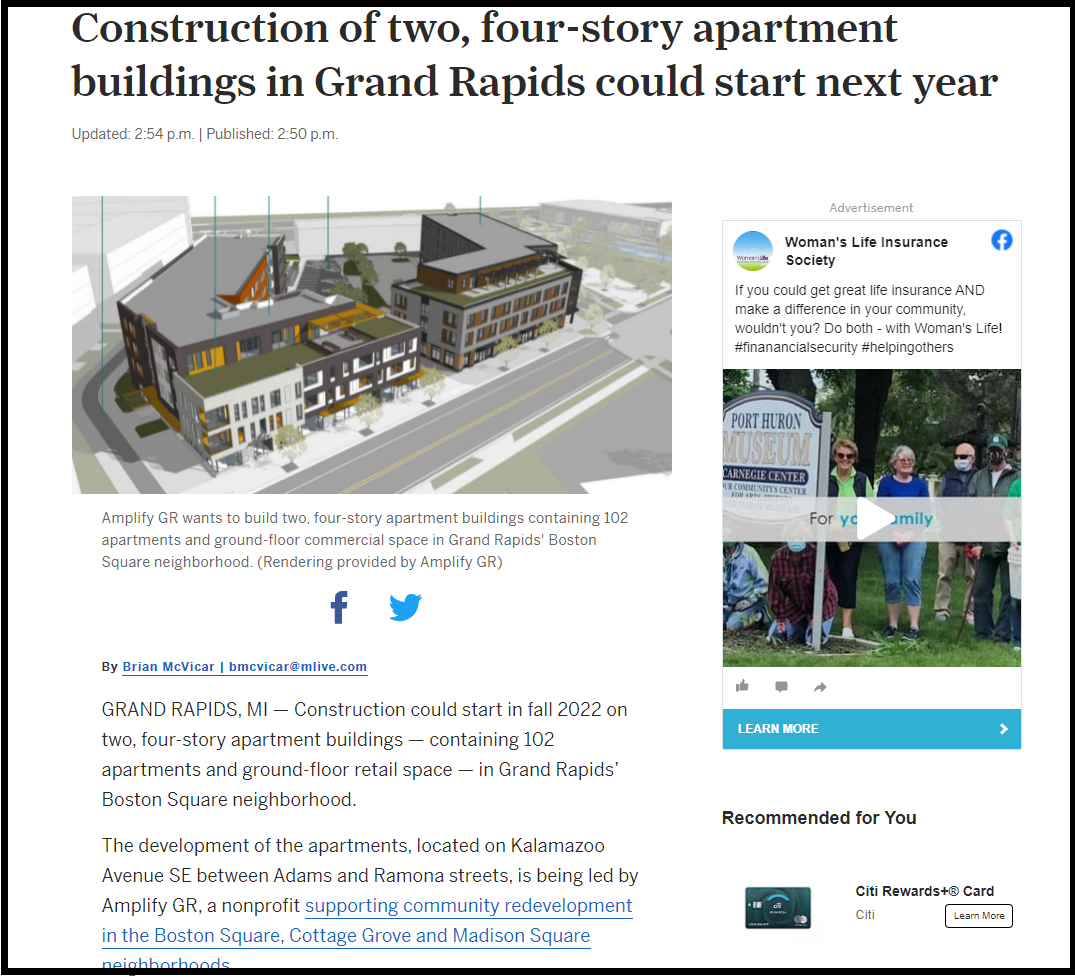 Mlive shares Boston Square Together progress and future plans - Amplify GR
